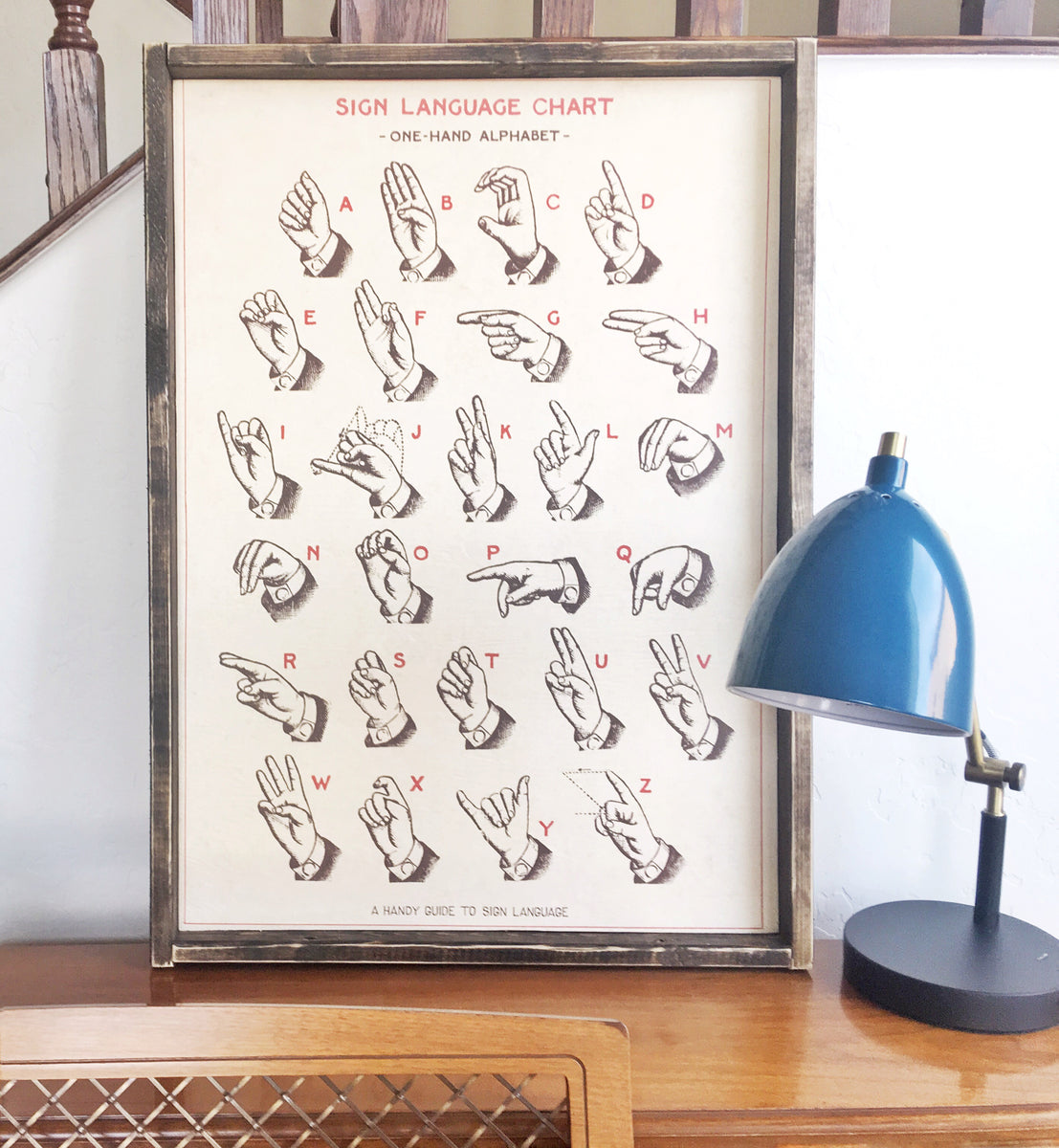Sign Language Chart- Wood Sign – JaxnBlvd