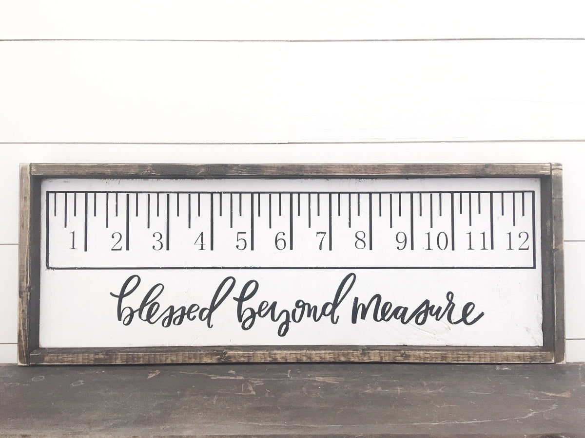 Blessed Beyond Measure Wood Sign – JaxnBlvd