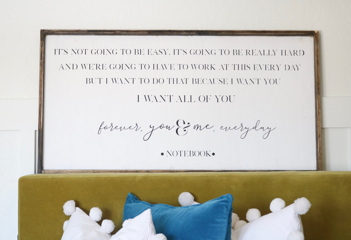 It's Not Going To Be Easy Wood Sign – JaxnBlvd