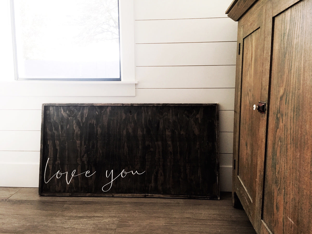Love You Wood Sign – JaxnBlvd